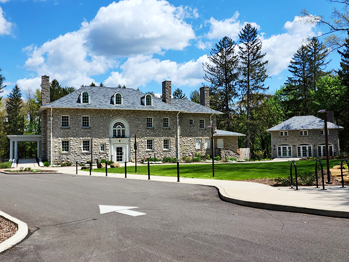 The Ford Nature Center looks like it should be hosting either a presidential retreat or the world's most sophisticated summer camp – possibly both simultaneously.