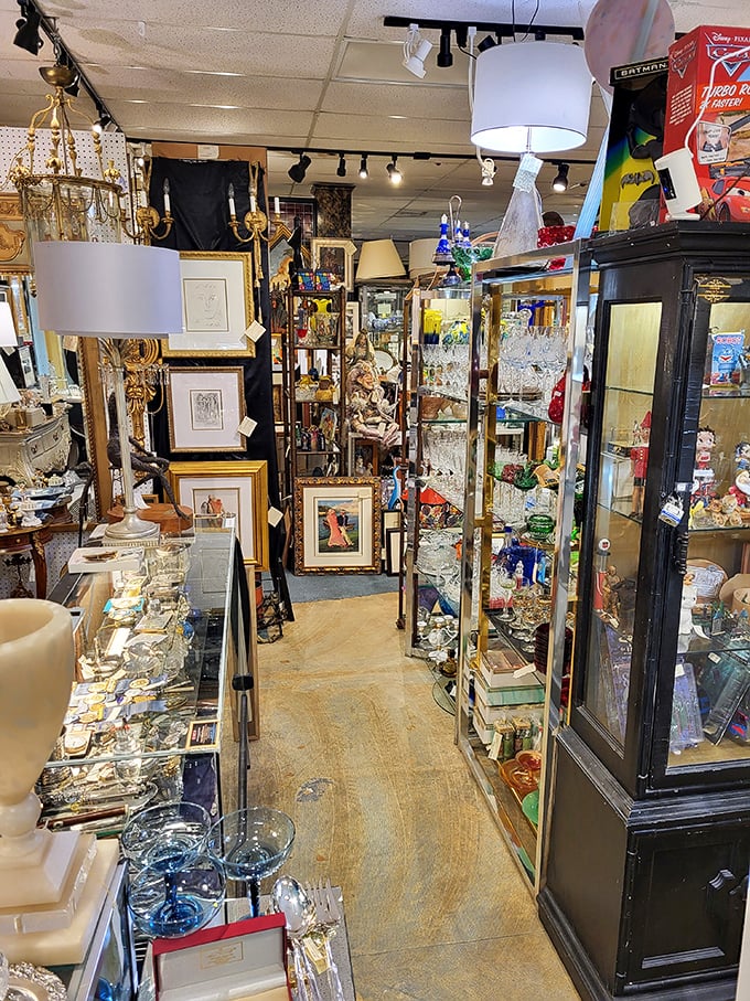 Navigating these aisles feels like exploring a museum where everything—surprisingly—is actually for sale.