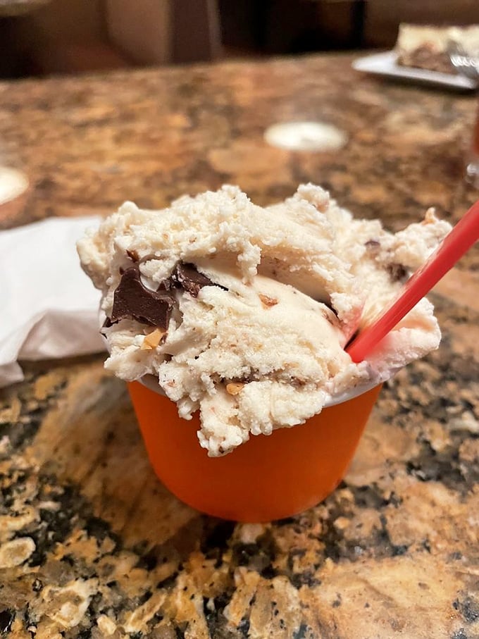 Gelato that makes regular ice cream seem like it's not even trying—creamy, intense, and worth every delicious calorie.