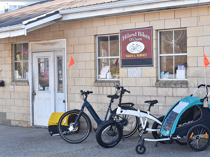 Hiland Bikes proves that two-wheeled transportation never goes out of style. In Charm, bicycles aren't just recreation—they're legitimate transportation alternatives.