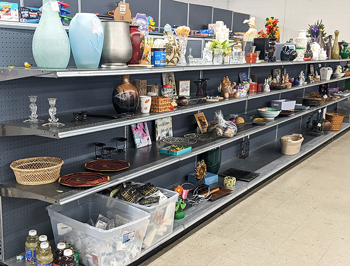 Vases, figurines, and curiosities galore – one person's "what was I thinking?" becomes another's perfect mantelpiece conversation starter.