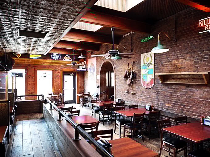 Brick walls that have witnessed countless first dates, celebrations, and "I needed to get out of the house" Tuesday dinners. The patina of good times.
