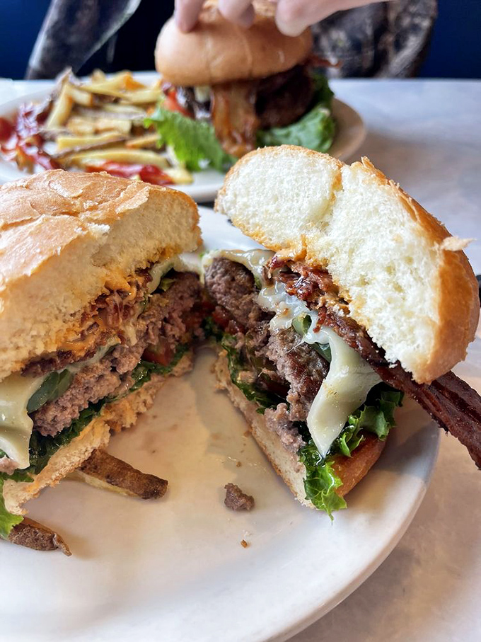 This isn't just a burger—it's a masterpiece of beef, cheese, and fresh veggies on a pillowy bun. One bite and you'll understand why people line up.