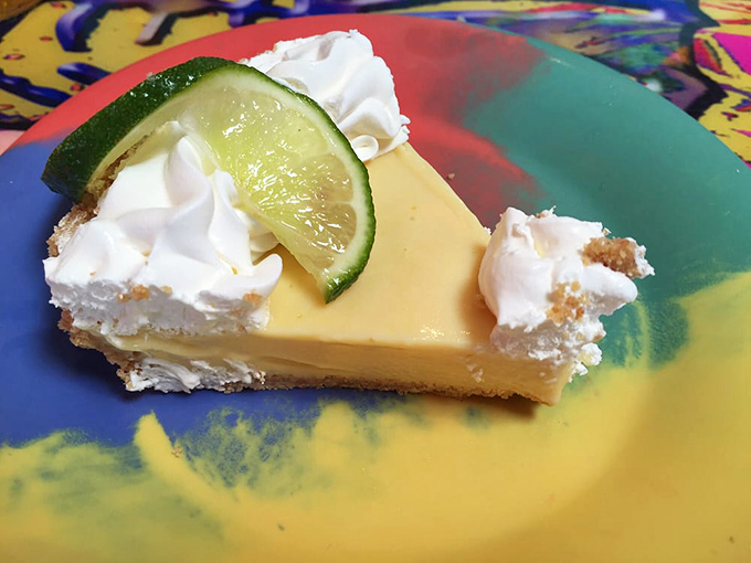 Key lime pie that hits all the right notes—sweet, tart, creamy, and just enough lime to remind you you're in Florida.