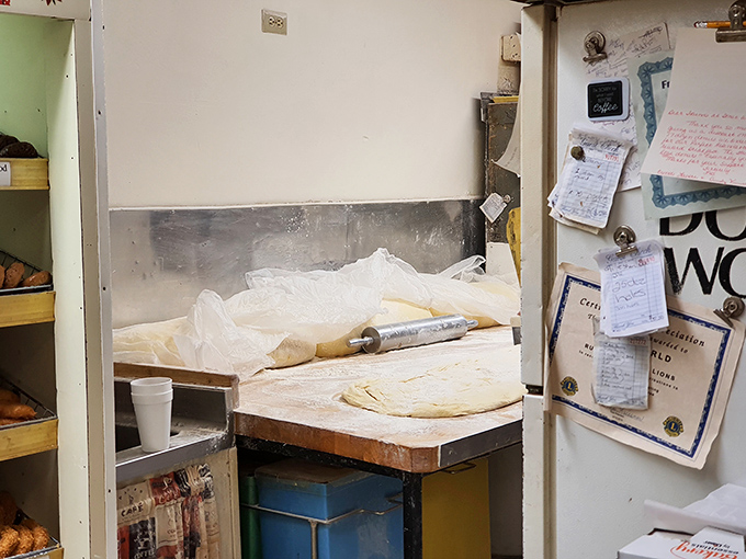 Where the magic happens—flour-dusted workbenches and decades of know-how transform simple ingredients into Lancaster's most coveted breakfast treasure.