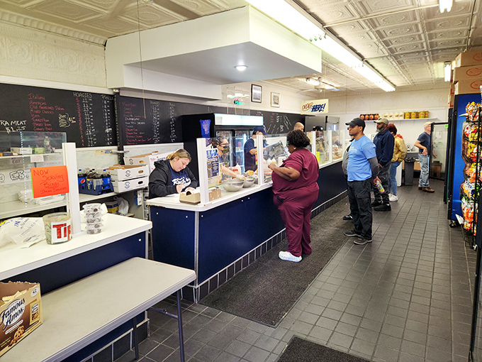 The line of customers isn't just waiting – they're participating in a South Philly tradition as essential as complaining about parking.