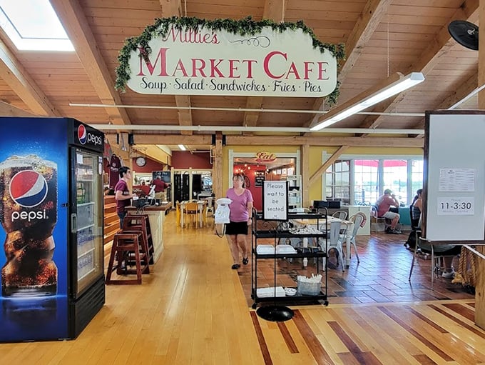Soup, Salad, Sandwiches, Pies isn't just a sign—it's a promise. Millie's Market Cafe delivers homestyle goodness that makes you want to hug the cook.