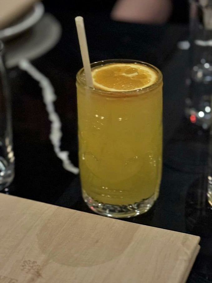 This golden cocktail captures liquid sunshine in a glass, perfect for toasting your culinary pilgrimage to Frederick.