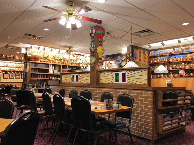 Every corner tells a story—from Italian flags to vintage décor, creating that perfect "been here forever" atmosphere that no corporate designer could replicate.