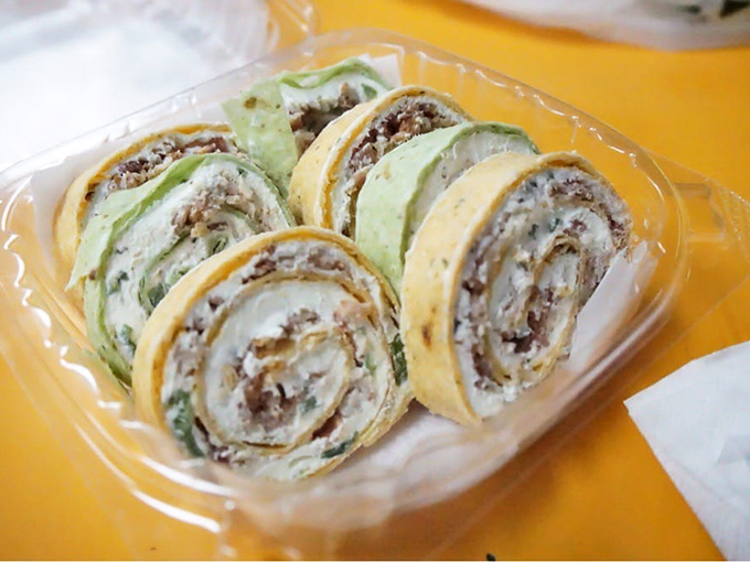 These pinwheel sandwiches prove Czech Stop isn't just about sweets – their savory game is equally impressive, with layers that tell a delicious story.