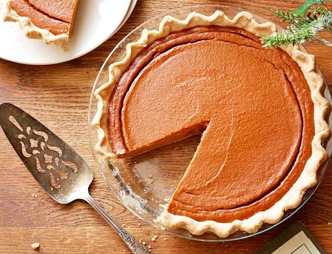 This pumpkin pie didn't come from the buffet, but it reminds us that sometimes the simplest desserts deliver the most satisfaction.