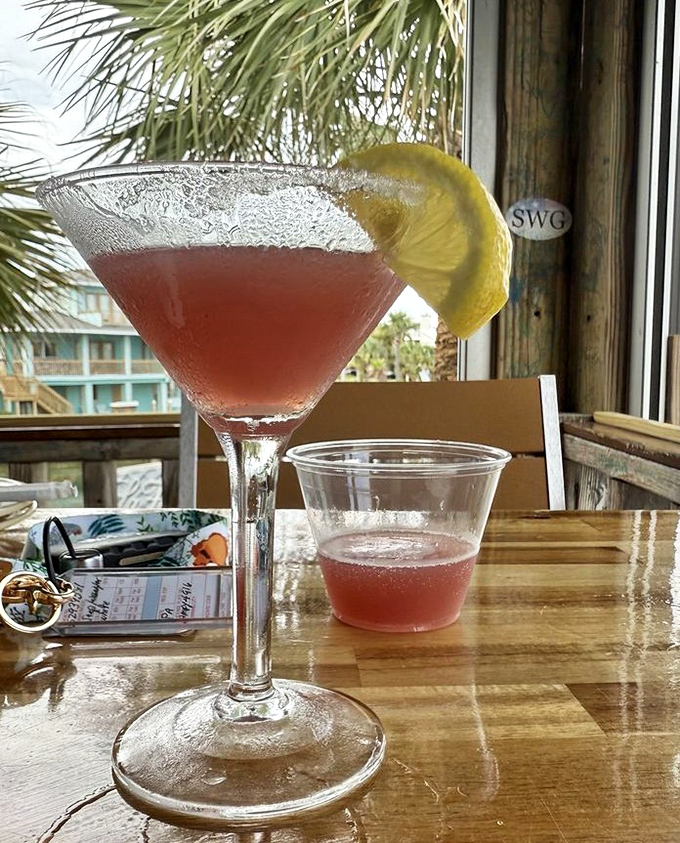 Beach views and a pink martini—suddenly Monday's problems seem very far away indeed.