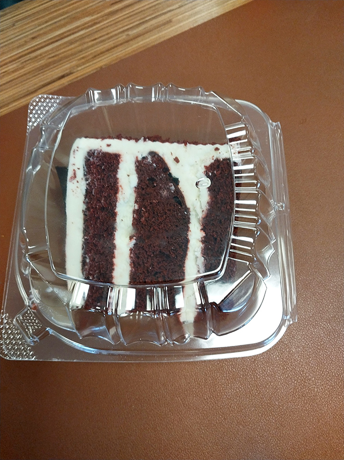 Layer upon layer of chocolate decadence with cream cheese frosting – a slice of cake that demands you slow down and appreciate life.