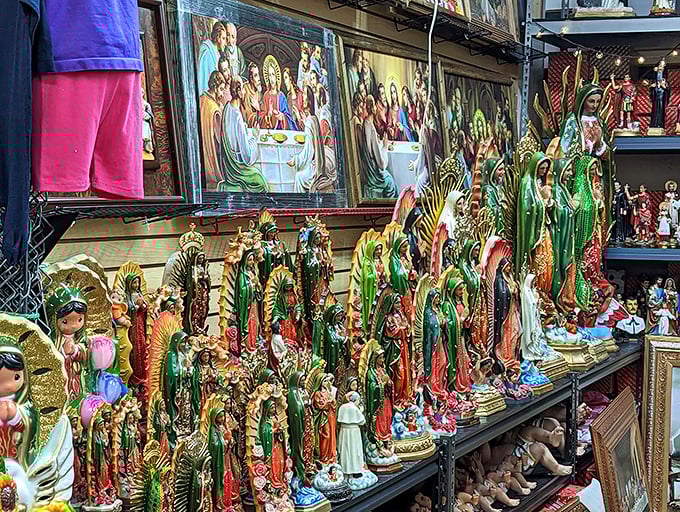 Faith finds artistic expression in this vibrant collection of religious iconography. Each statue tells a story that transcends language barriers and speaks directly to the heart.