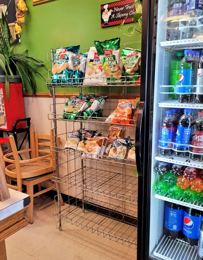 The snack aisle – because sometimes you need chips with your pizza with your soda with your stromboli. No judgment here.