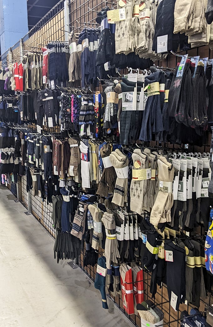 The sock wall of fame, because life's too short for boring feet and too long for uncomfortable ones.