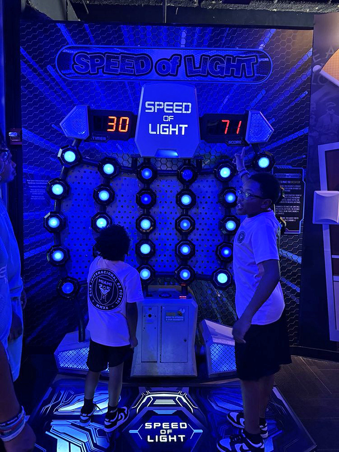 The Speed of Light challenge tests your reflexes against the universe's ultimate speed limit. Einstein would be impressed—or confused.