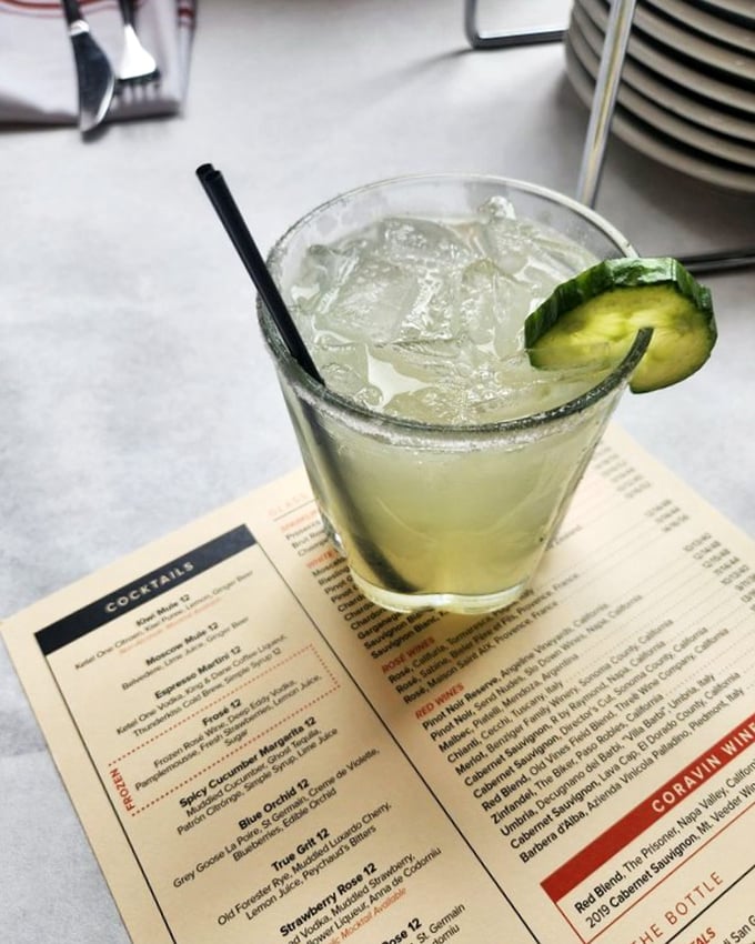 This cucumber margarita isn't just refreshing—it's what happens when your cocktail and your spa water decide to join forces.