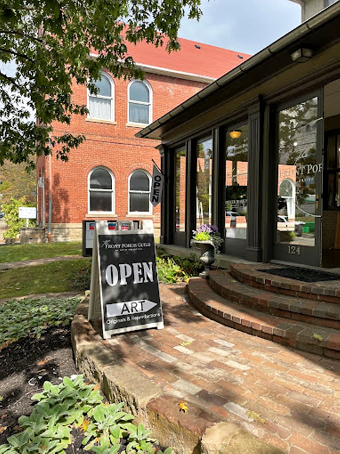 Art finds a welcoming home in this brick building, where creativity flows as freely as conversation at the Front Porch Guild.