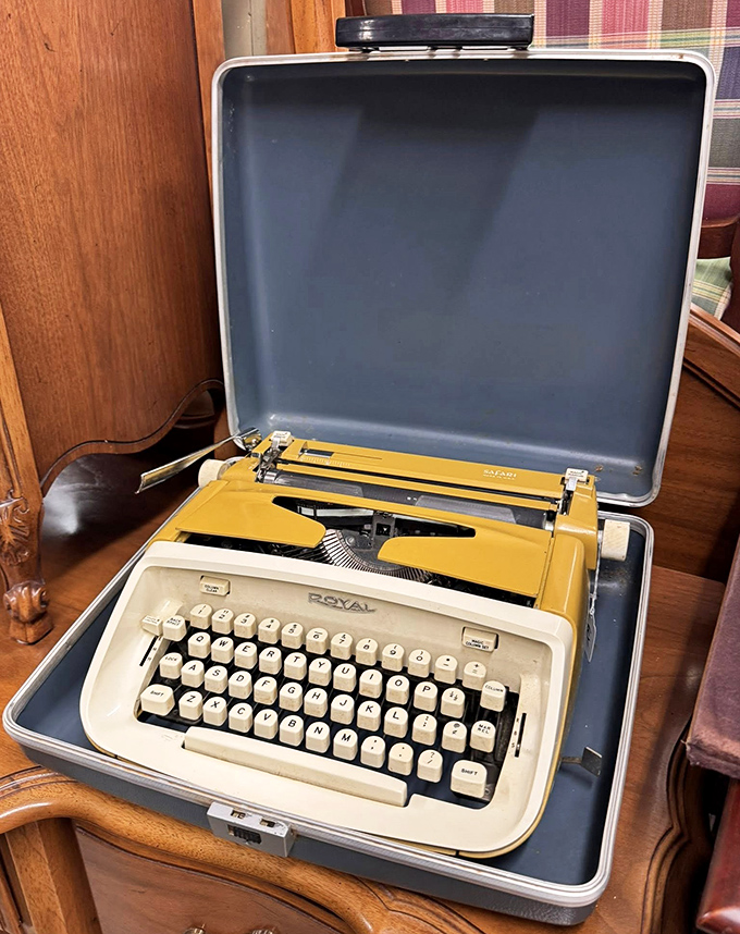 Before autocorrect, there was the satisfying clack-ding-zip of this Royal typewriter – when writing was a full-contact sport.