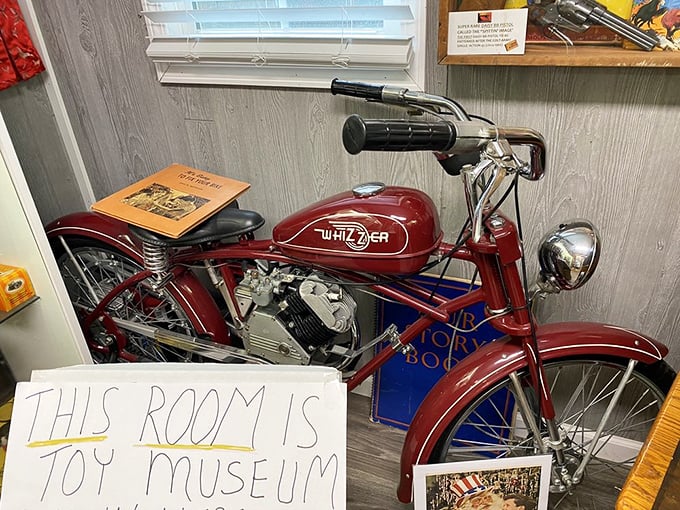 This vintage Whizzer isn't just transportation—it's a time machine on wheels, complete with its own museum credentials.