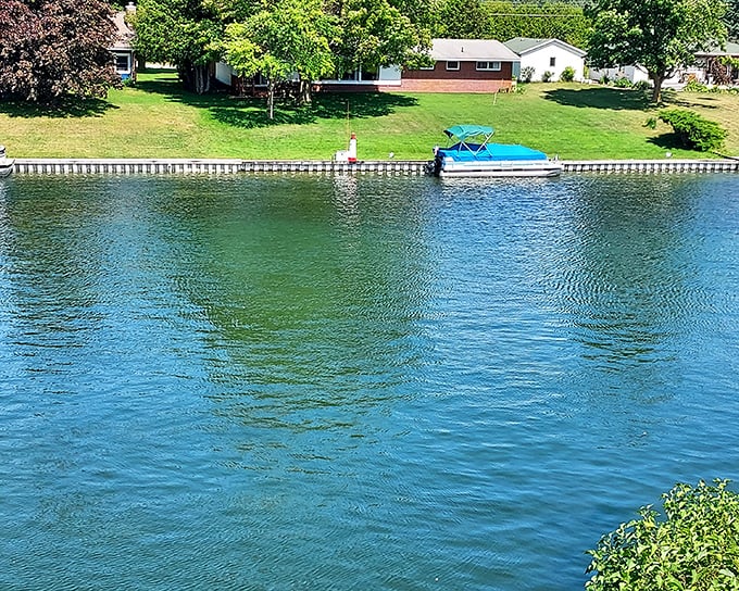 Waterfront living, Cheboygan style—where your backyard is a postcard and your commute might involve a pontoon rather than a Prius.