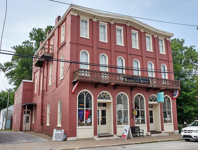 The Woodruff Hotel stands as proudly today as when it welcomed weary travelers in the 19th century, its brick facade a testament to enduring craftsmanship.