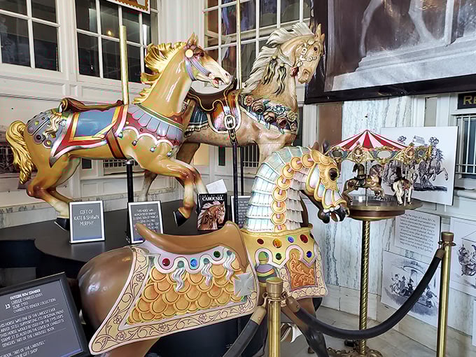 These aren't just carousel horses – they're wooden time machines waiting to transport riders back to simpler days.