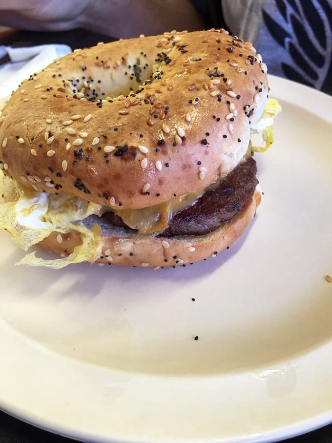 Sometimes a bagel sandwich is all you need to restore faith in humanity's breakfast capabilities.