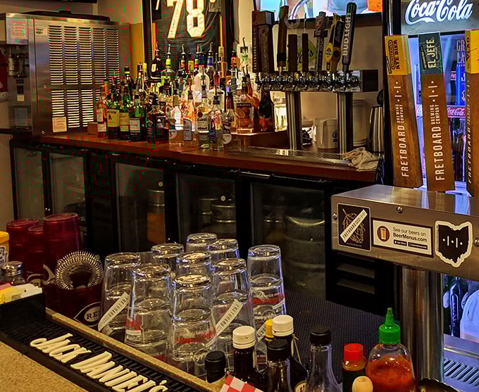 The bar at Sammy's doesn't just serve drinks; it serves possibilities, each tap handle a doorway to craft beer nirvana.