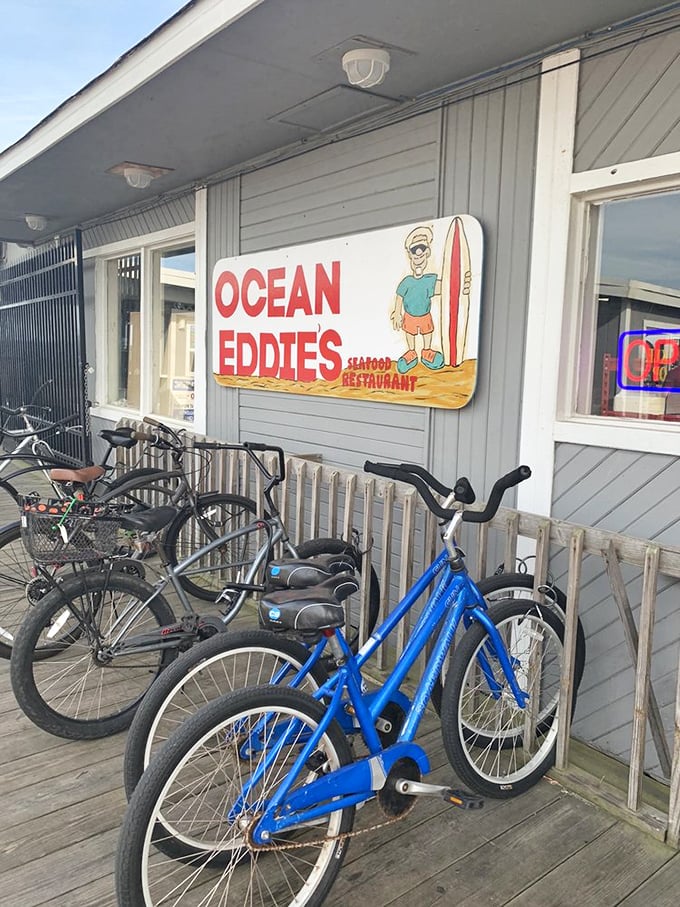 Even the bikes know a good thing when they see it – smart transportation choices all around.