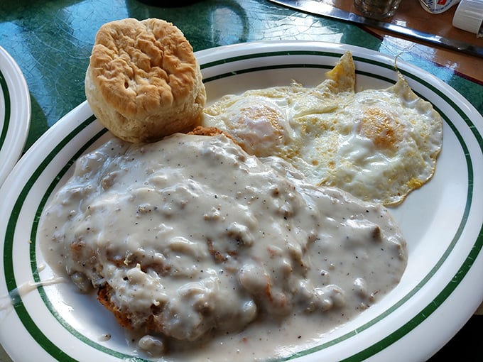 Biscuits and gravy – the Southern breakfast that asks, "Why start your day with anything less than complete satisfaction?"