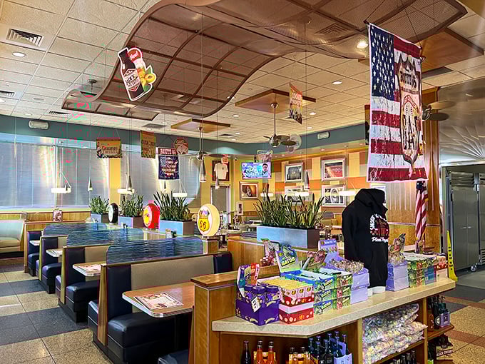 The booths invite you to settle in while the retail section tempts you to take a piece of Richie's home. Resistance is futile.