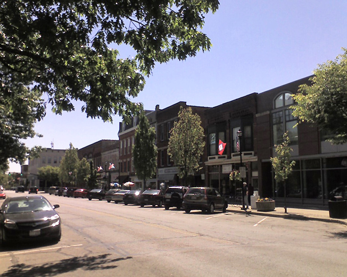 Sunlight plays across Oberlin's downtown buildings, where century-old architecture houses thoroughly modern conversations.