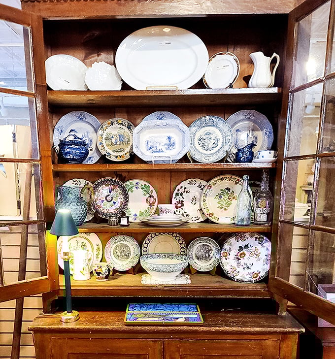 A cabinet of culinary history—each plate tells a story of Sunday dinners, holiday gatherings, and the evolution of American dining rooms.