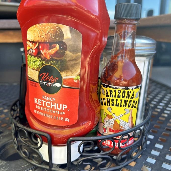 Katy's Fancy Ketchup meets Arizona Gunslinger hot sauce—a condiment power couple that could spice up even the most mundane Monday morning.