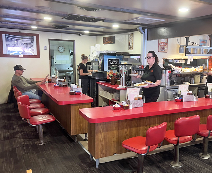 Where the magic happens—a counter that's seen more breakfast dreams come true than the Waffle House headquarters.