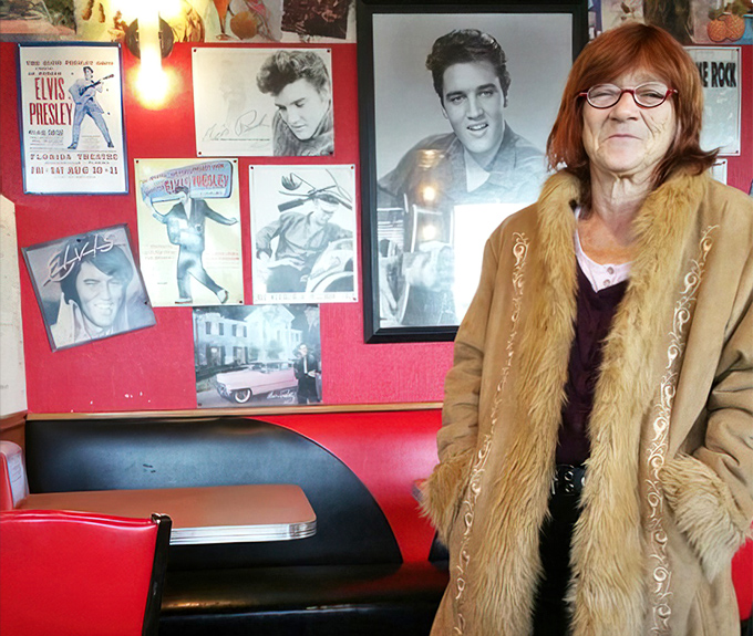 Elvis memorabilia creates the perfect backdrop for diner nostalgia. The King would approve of both the décor and the comfort food served here.