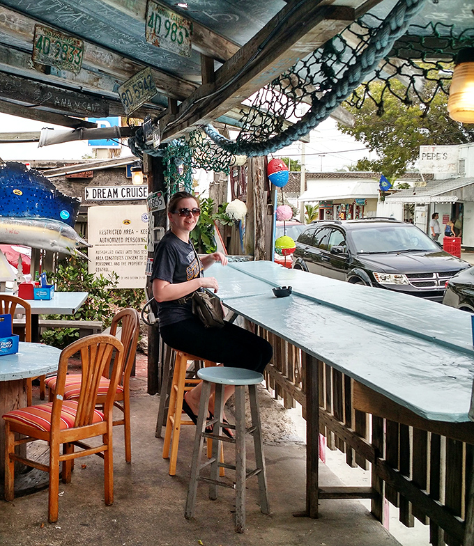 The best seats in the house offer prime people-watching with your meal – dinner and a show, Key West style.