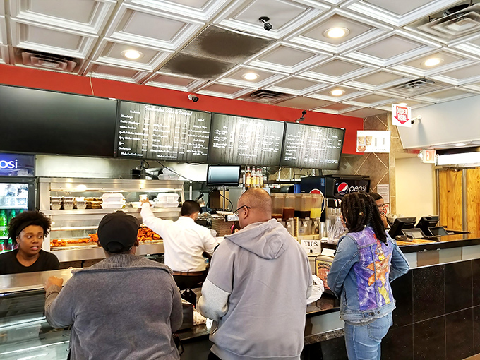 The line forms for a reason. These folks know that patience isn't just a virtue—it's the price you pay for chicken nirvana.