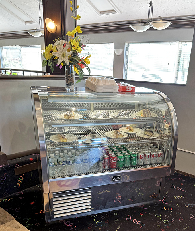 The dessert case stands ready for those wise enough to save room. Because sometimes the best breakfast is followed by a slice of something sweet.