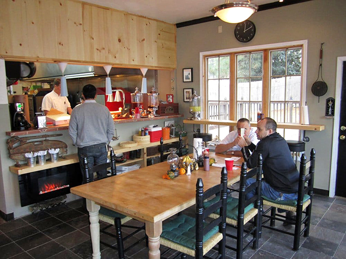 Where barbecue plans are hatched and dreams come true. This kitchen table has heard more food epiphanies than a therapist's couch.