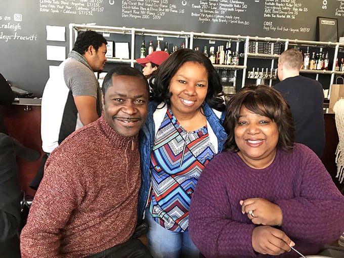 Three generations of smiles – proof that great fried chicken brings families together across the ages.