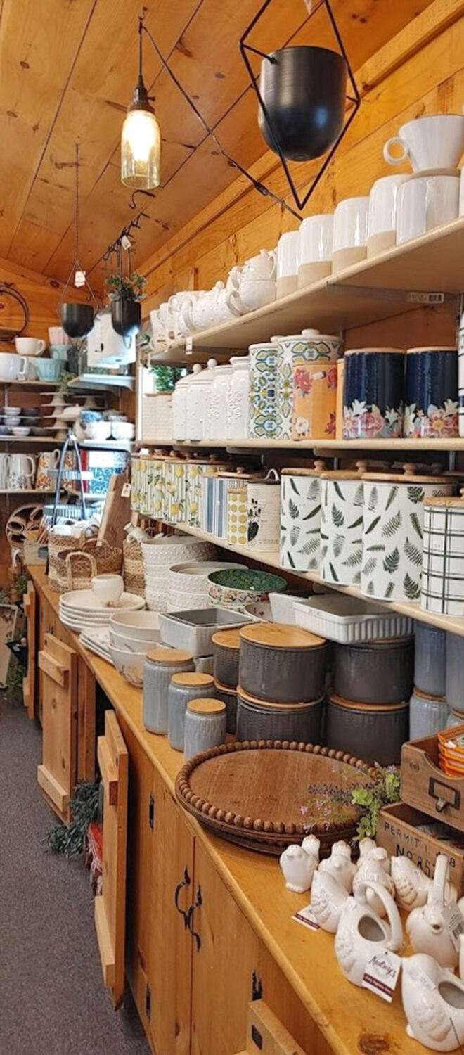 The dinnerware section offers the perfect vessels for serving your bakeshop treasures – or at least pretending you made them yourself.