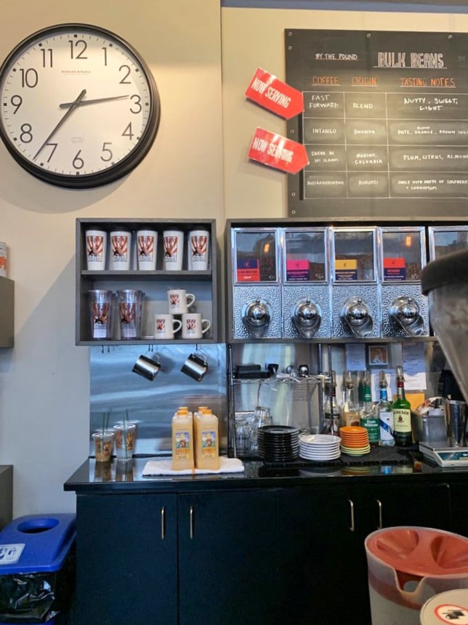 The coffee station – where morning magic happens and zombie-like humans transform into functioning members of society one cup at a time.