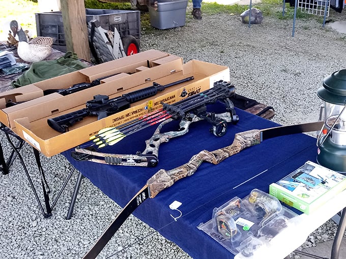 Where hunting enthusiasts gather to compare gear and swap tall tales. The fish and deer grow larger with each telling.