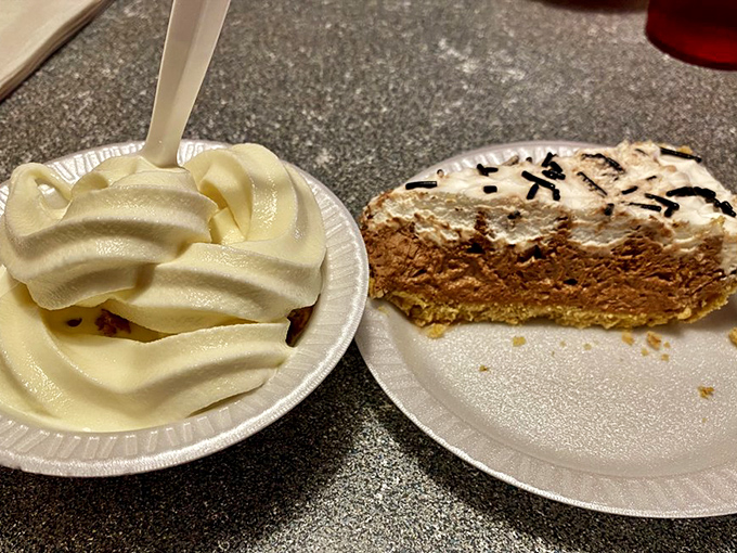 Ice cream and pie: the dynamic duo of desserts that proves two wrongs don't make a right, but two rights make an elastic waistband necessary. 