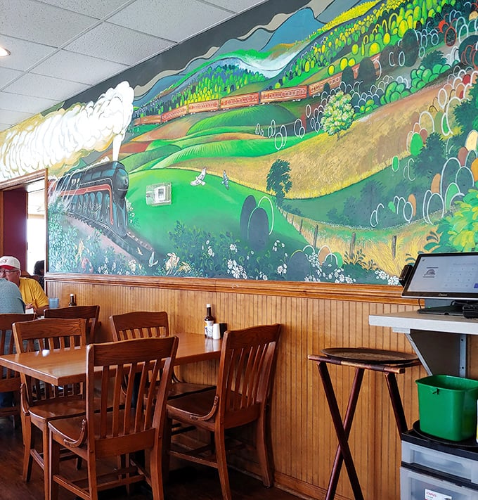 Another view of the dining room where comfort meets character in the best possible way.