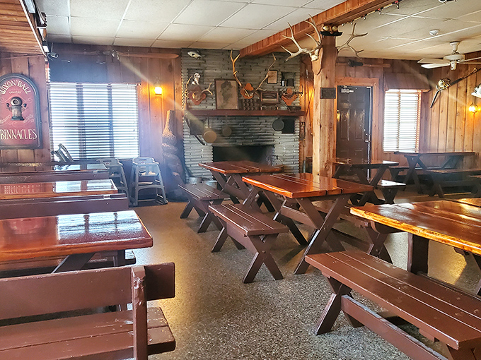Rustic charm isn't manufactured here—it's earned through decades of serving exceptional food in a space that feels like a fisherman's cabin.