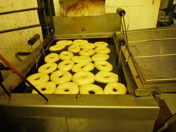 The donut fryer—where circles of dough undergo their transformative baptism in hot oil before emerging as golden rings of joy.
